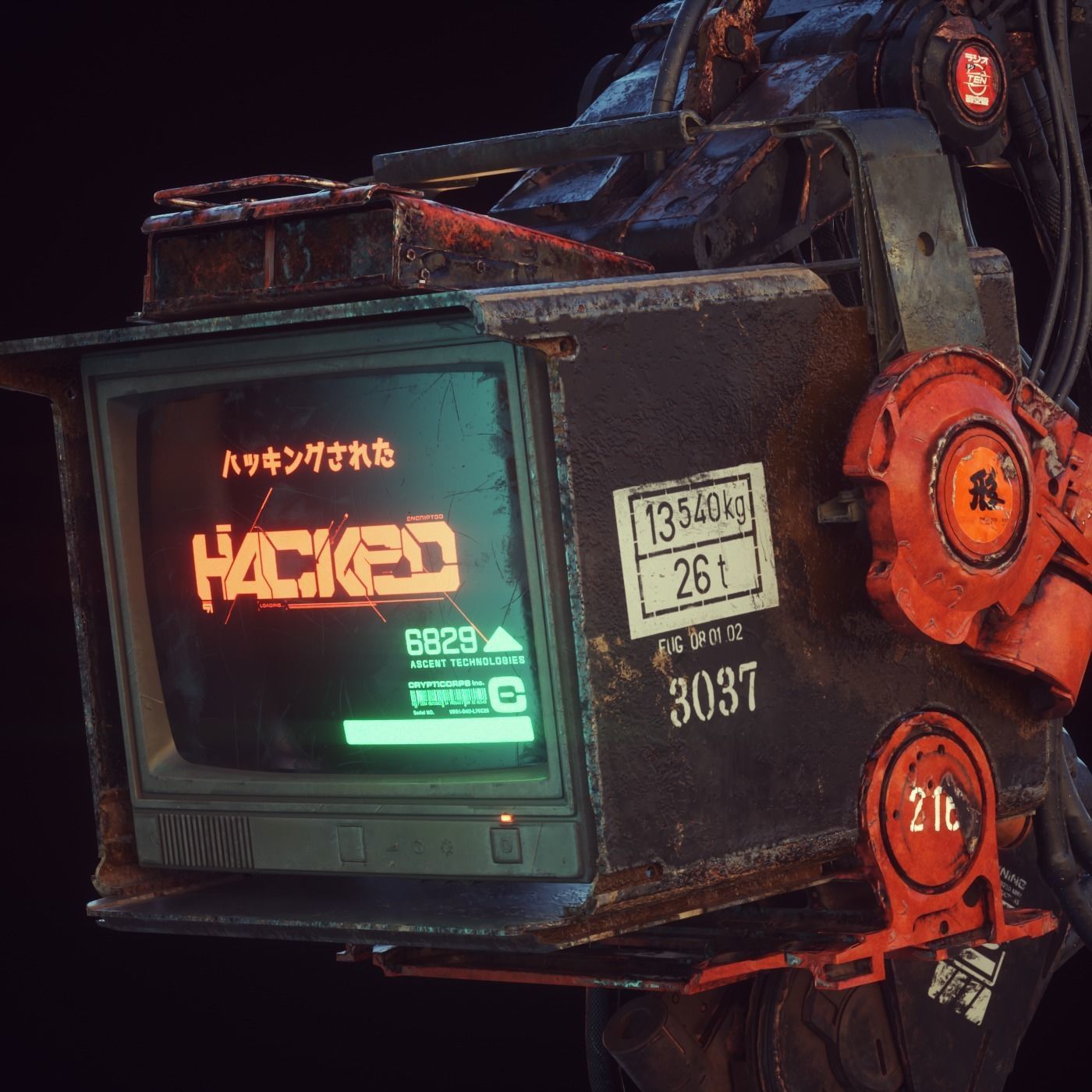 3D model Cyberpunk Hacker Terminal V1 VR / AR / low-poly | CGTrader