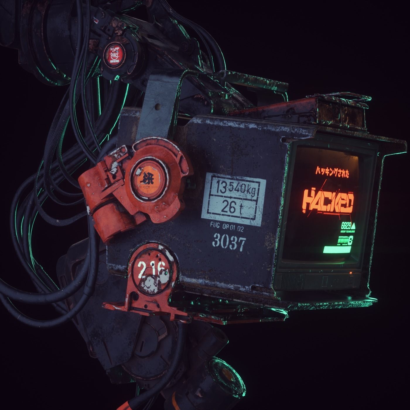 3D model Cyberpunk Hacker Terminal V1 VR / AR / low-poly | CGTrader