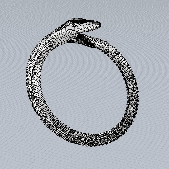 Serpent Ring Jewelry Eternal Ouroboros 3D Printable 3D model 3D ...
