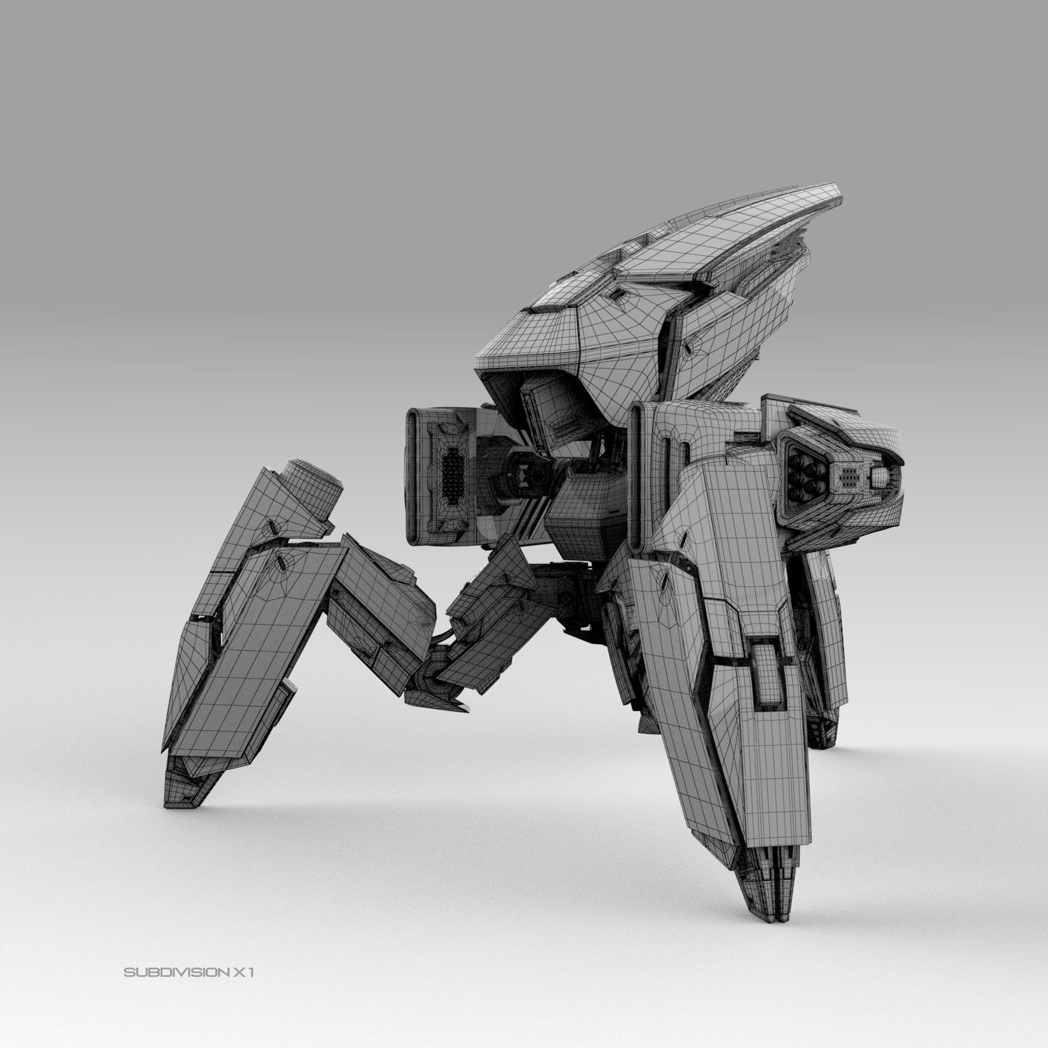 Tribot 212F 3D model animated rigged | CGTrader