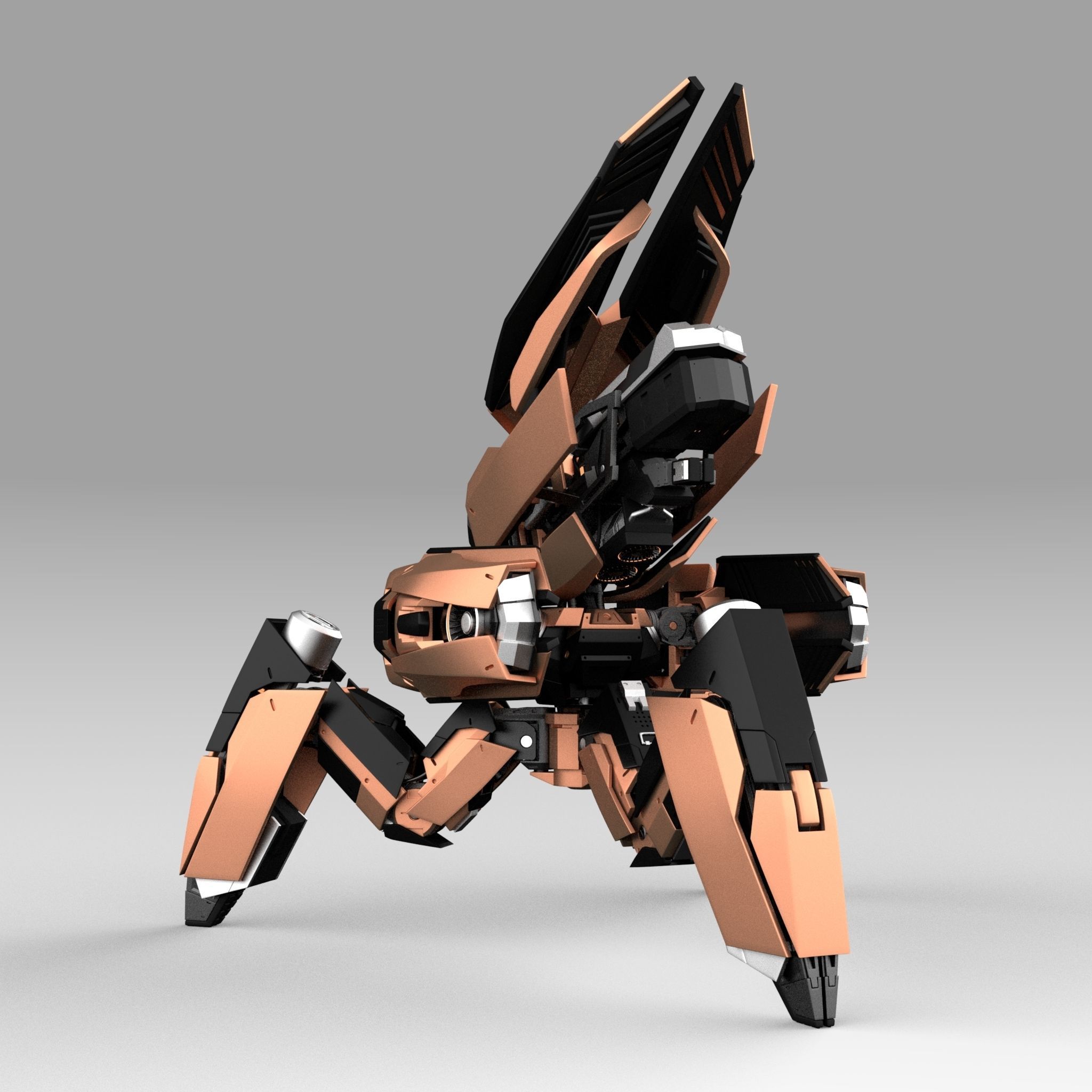 Tribot 212F 3D model animated rigged | CGTrader