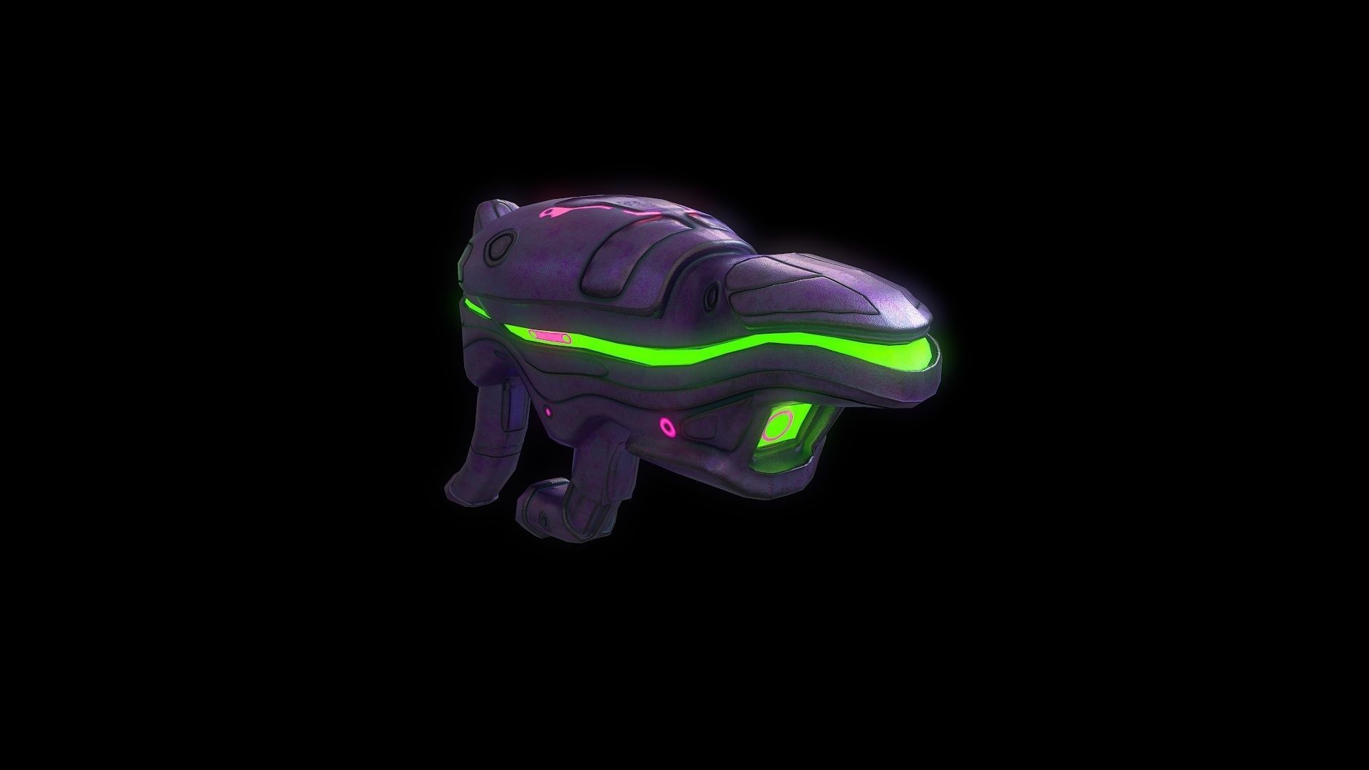 3D model Low poly sci fi alien blaster weapon VR / AR / low-poly | CGTrader