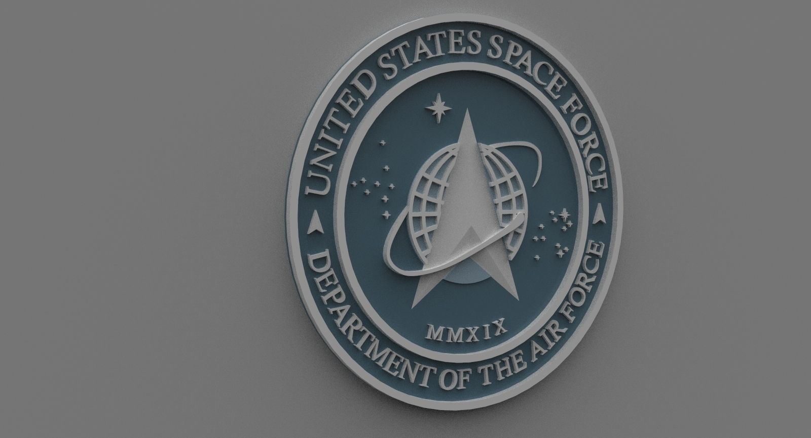 SPACE FORCE LOGO 3D model | CGTrader