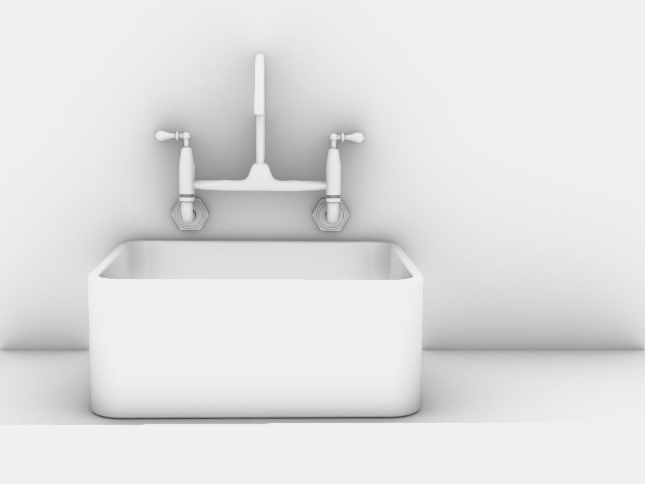 Vintage Sink With taps free VR / AR / low-poly 3D model | CGTrader