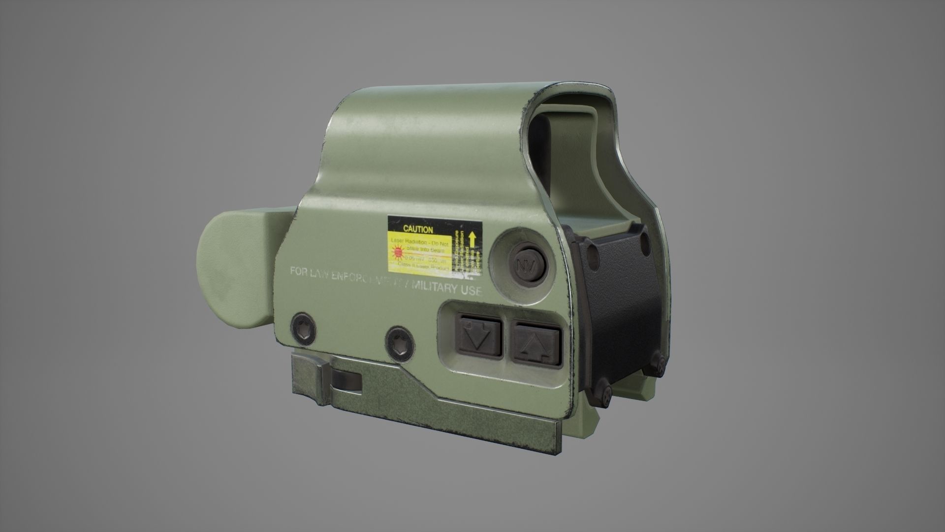 3D model Holographic Sight S - FPS Gun Attachment for Unreal Engine VR ...