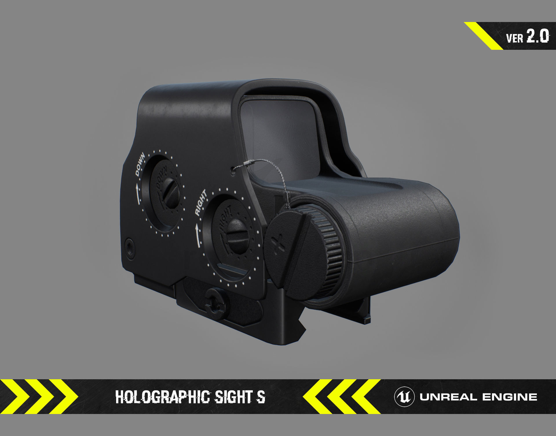 3D model Holographic Sight S - FPS Gun Attachment for Unreal Engine VR ...