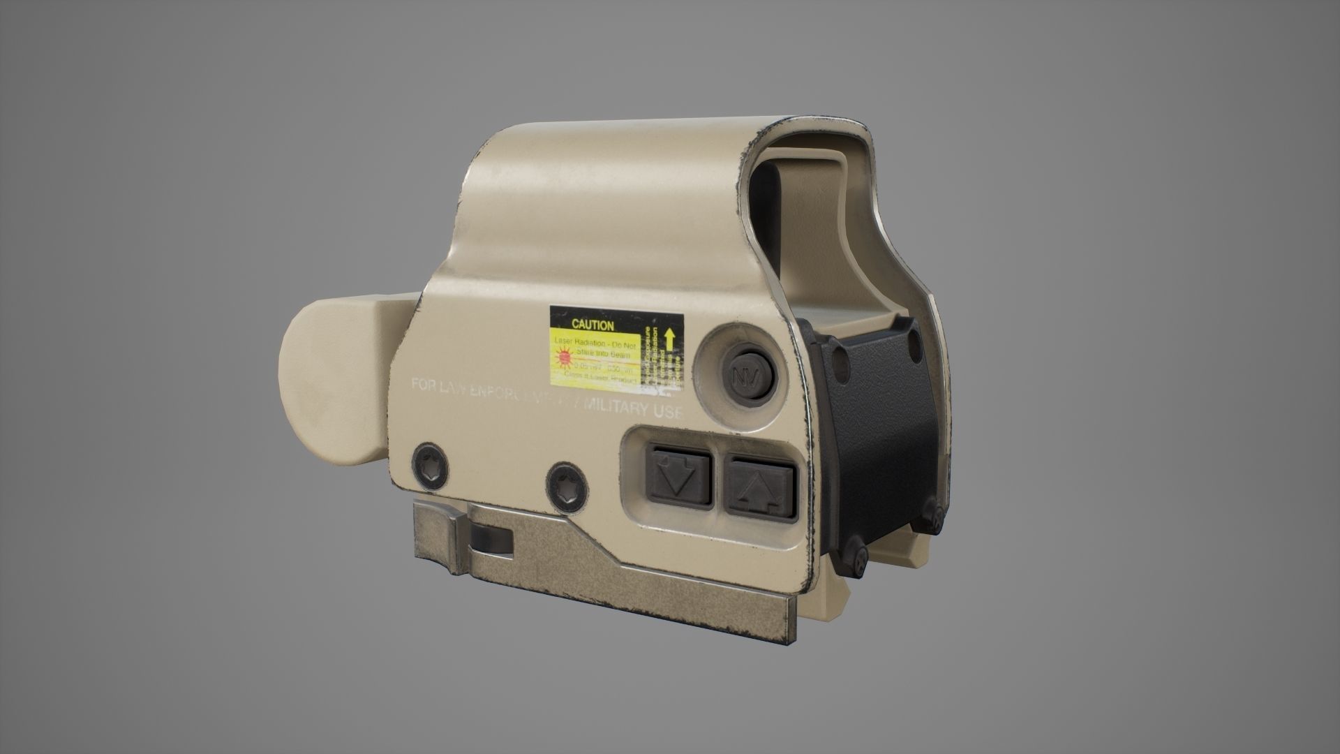 3D model Holographic Sight S - FPS Gun Attachment for Unreal Engine VR ...