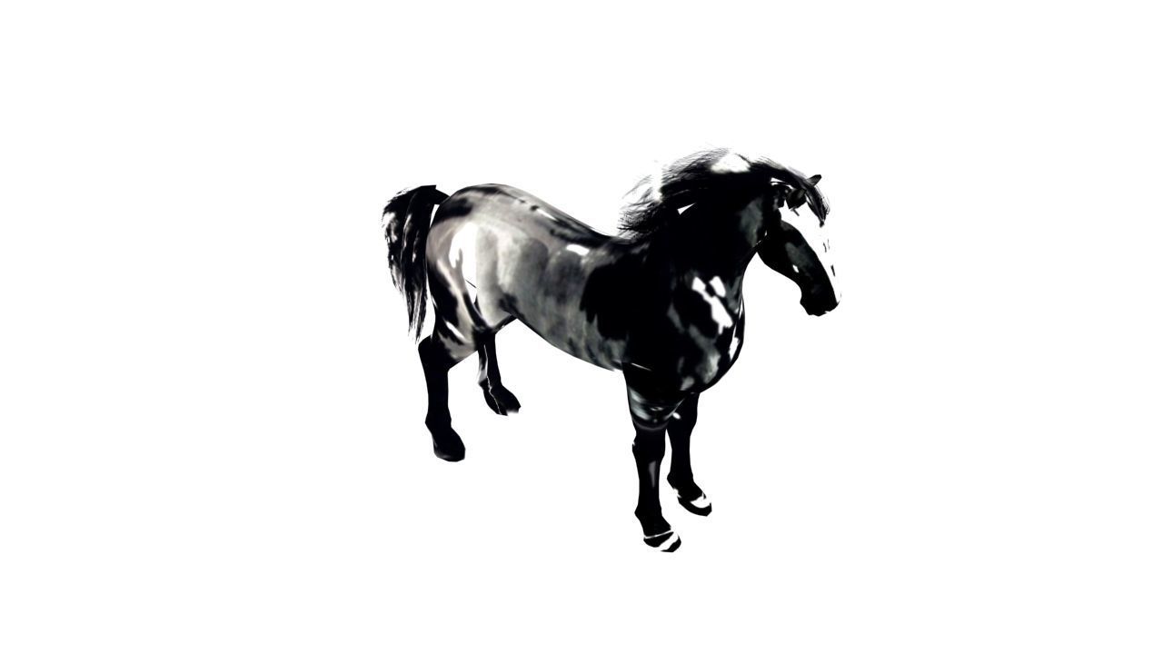 3D model Ink horse ink painting VR / AR / low-poly | CGTrader