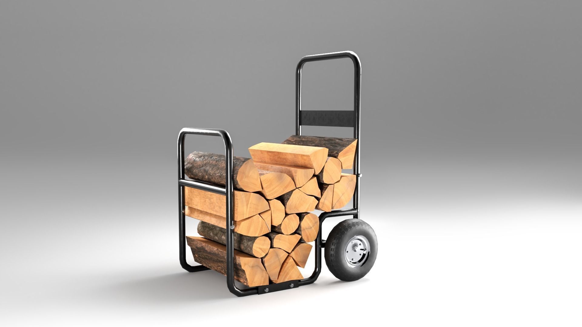 3D model Log cart VR / AR / low-poly | CGTrader