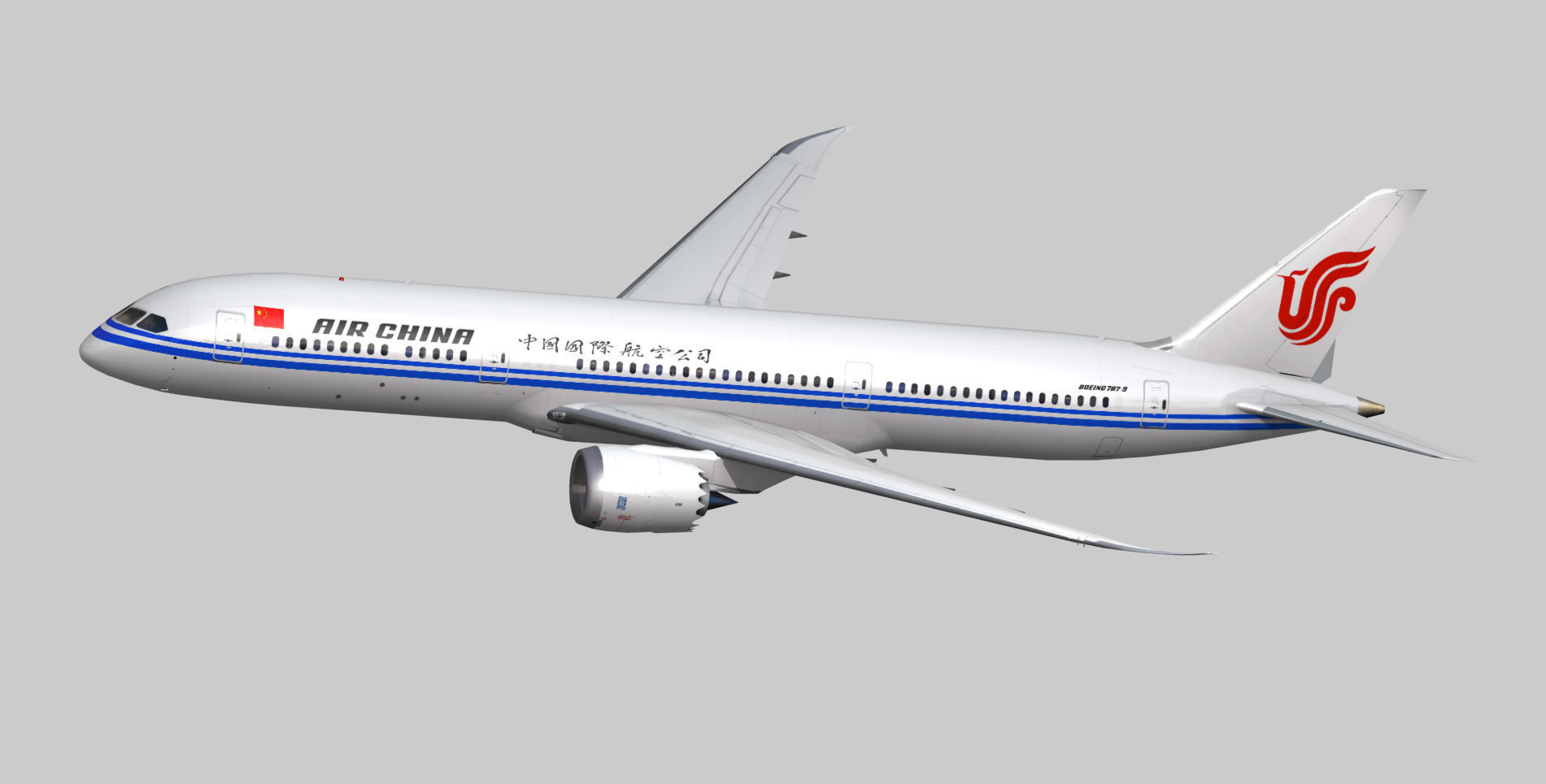 3D model Boeing 787-9 Dreamliner Air China VR / AR / low-poly rigged ...