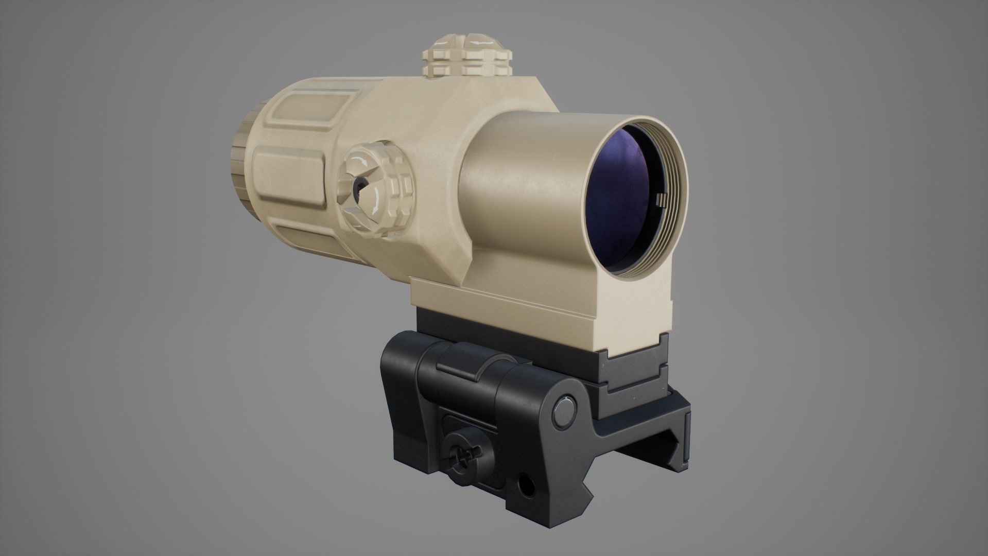 3D model Holographic Magnifier - FPS Gun Attachment for Unreal Engine ...
