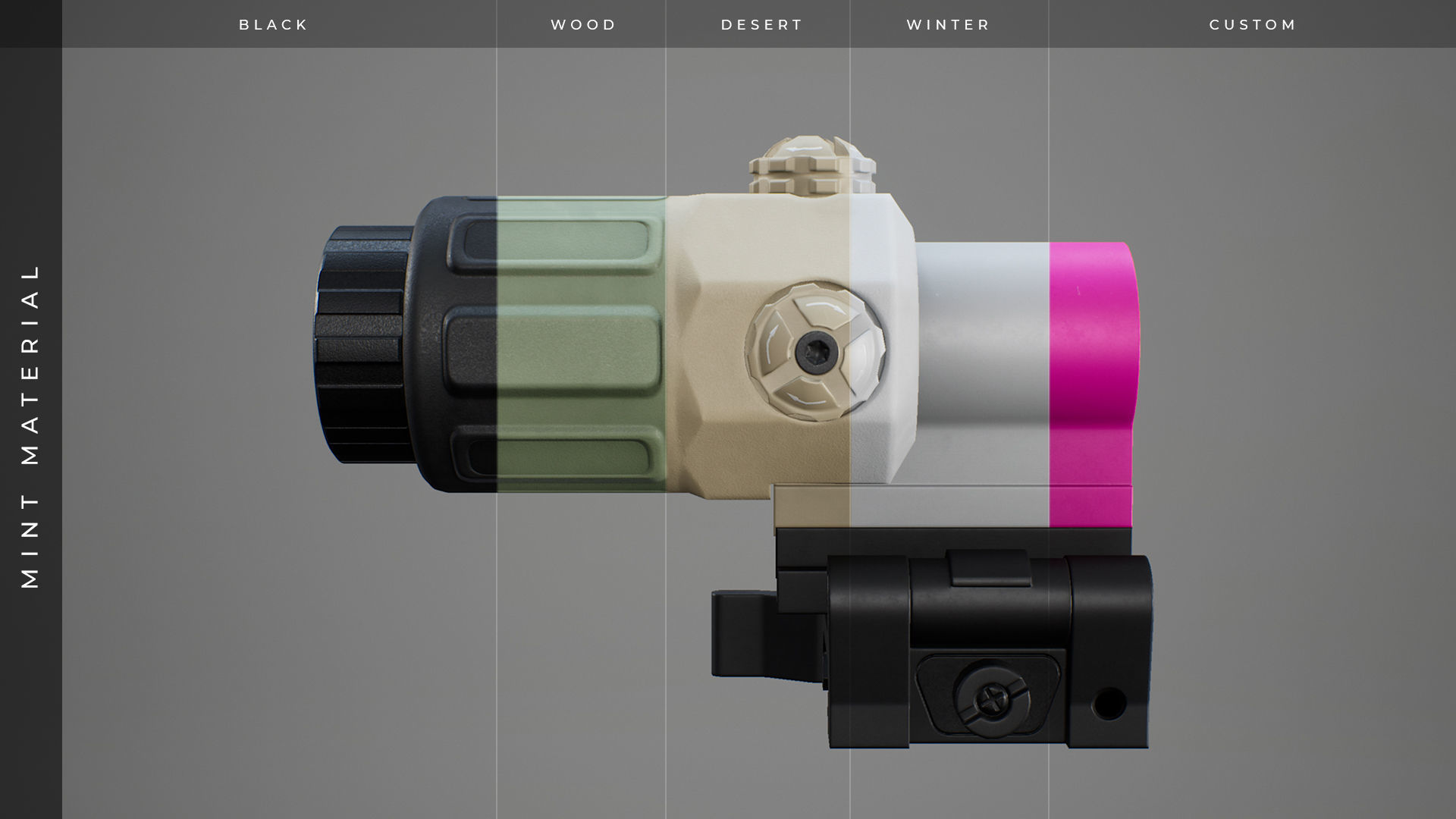 3D model Holographic Magnifier - FPS Gun Attachment for Unreal Engine ...