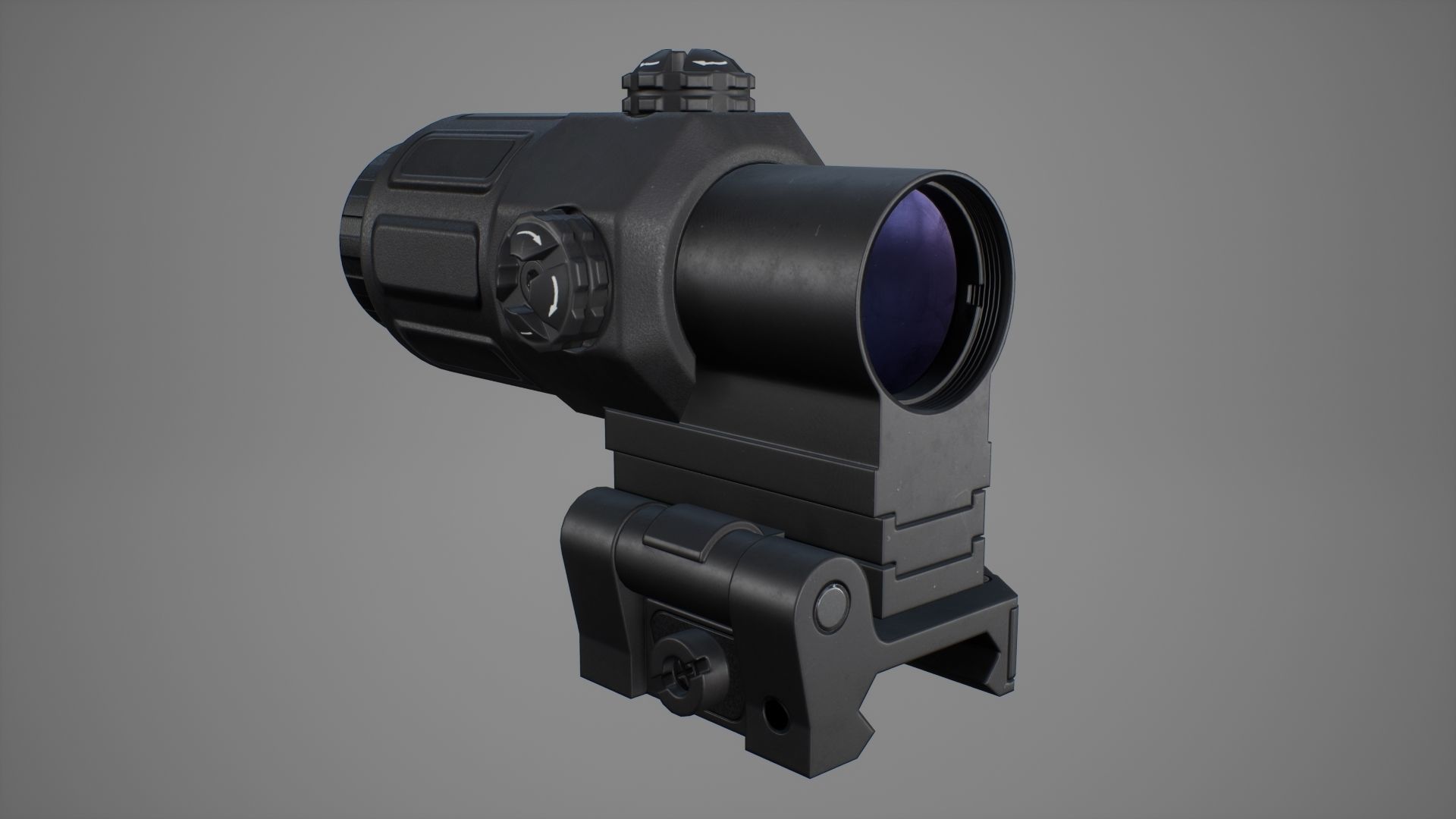 3D model Holographic Magnifier - FPS Gun Attachment for Unreal Engine ...