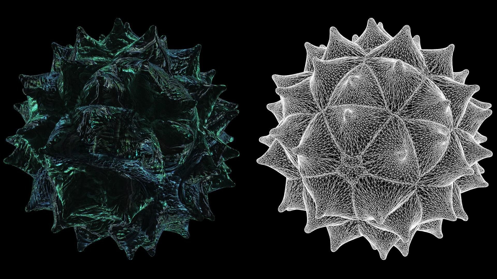 Pack of 24 Alien Virus Bacteria Macrophage Sci Fi Collection 3D model ...