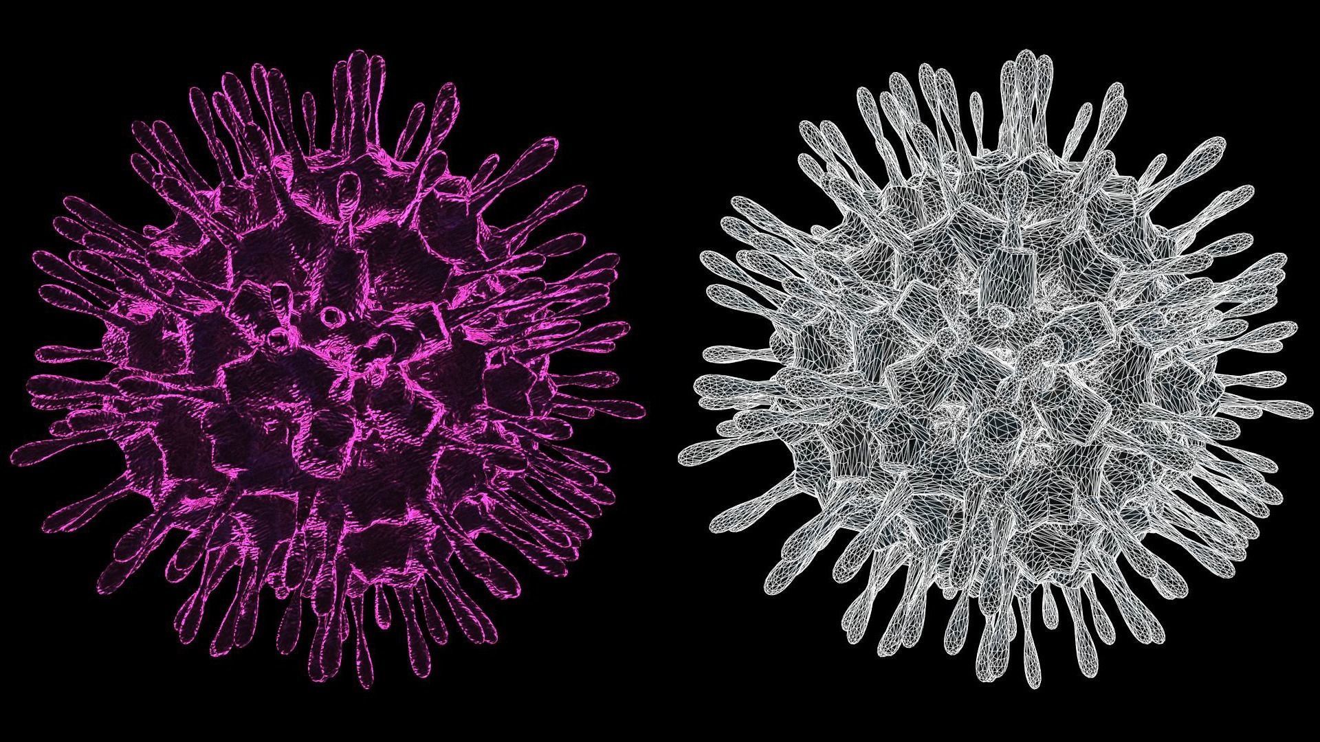 Pack of 24 Alien Virus Bacteria Macrophage Sci Fi Collection 3D model ...