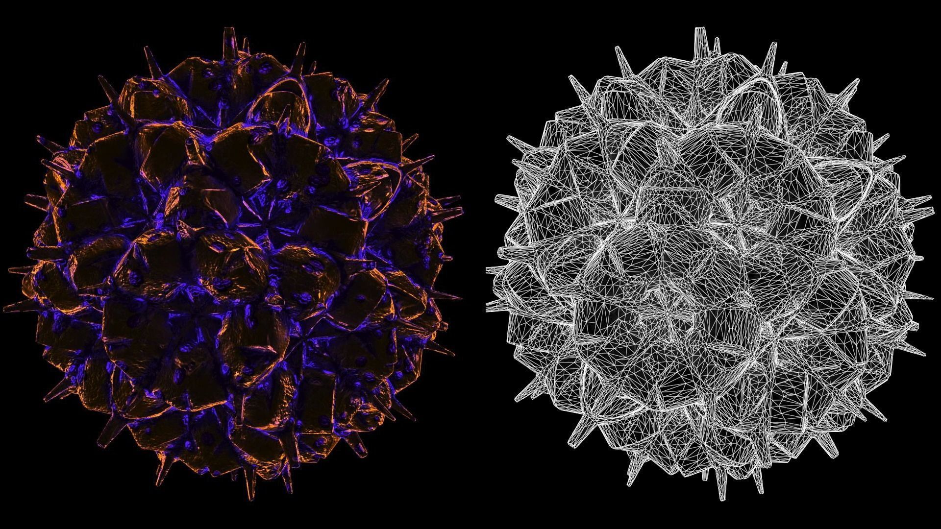 Pack of 24 Alien Virus Bacteria Macrophage Sci Fi Collection 3D model ...