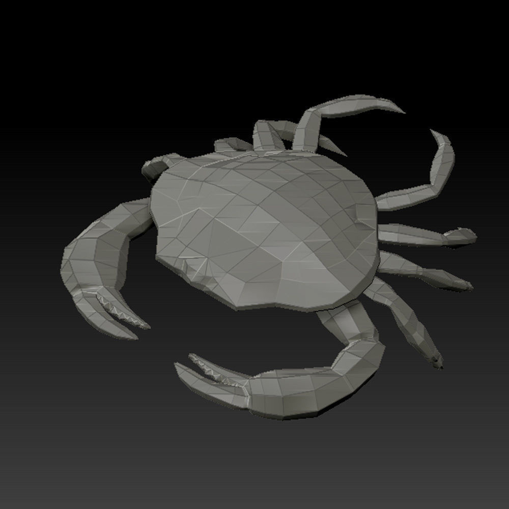 3D model 3D CRAB -LOWPOLY VR / AR / low-poly | CGTrader