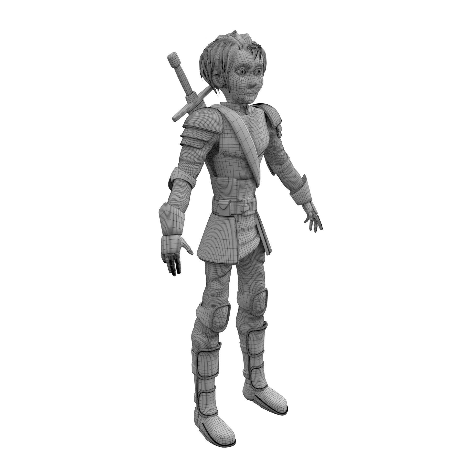 Stylized Medieval Warrior Character 3D model | CGTrader