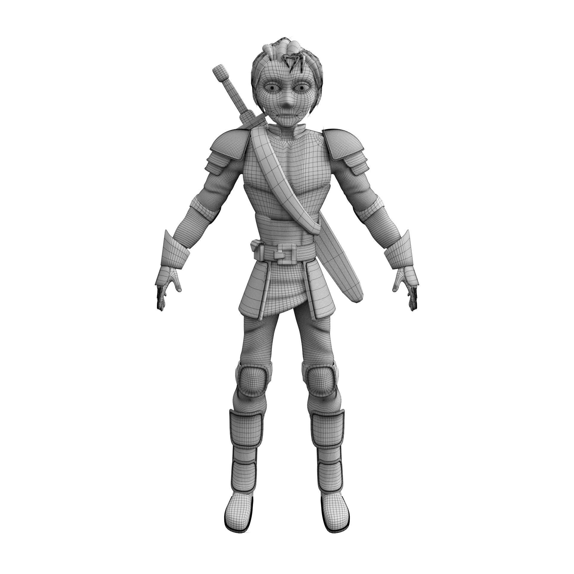 Stylized Medieval Warrior Character 3D model | CGTrader