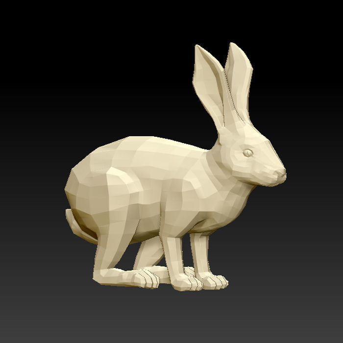 3D model 3D RABBIT LOWPOLY VR / AR / low-poly | CGTrader