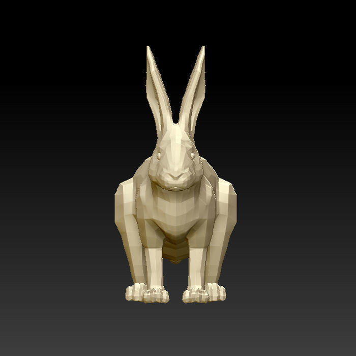 3D model 3D RABBIT LOWPOLY VR / AR / low-poly | CGTrader