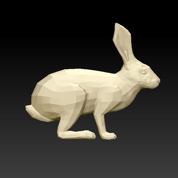 3D model 3D RABBIT LOWPOLY VR / AR / low-poly | CGTrader