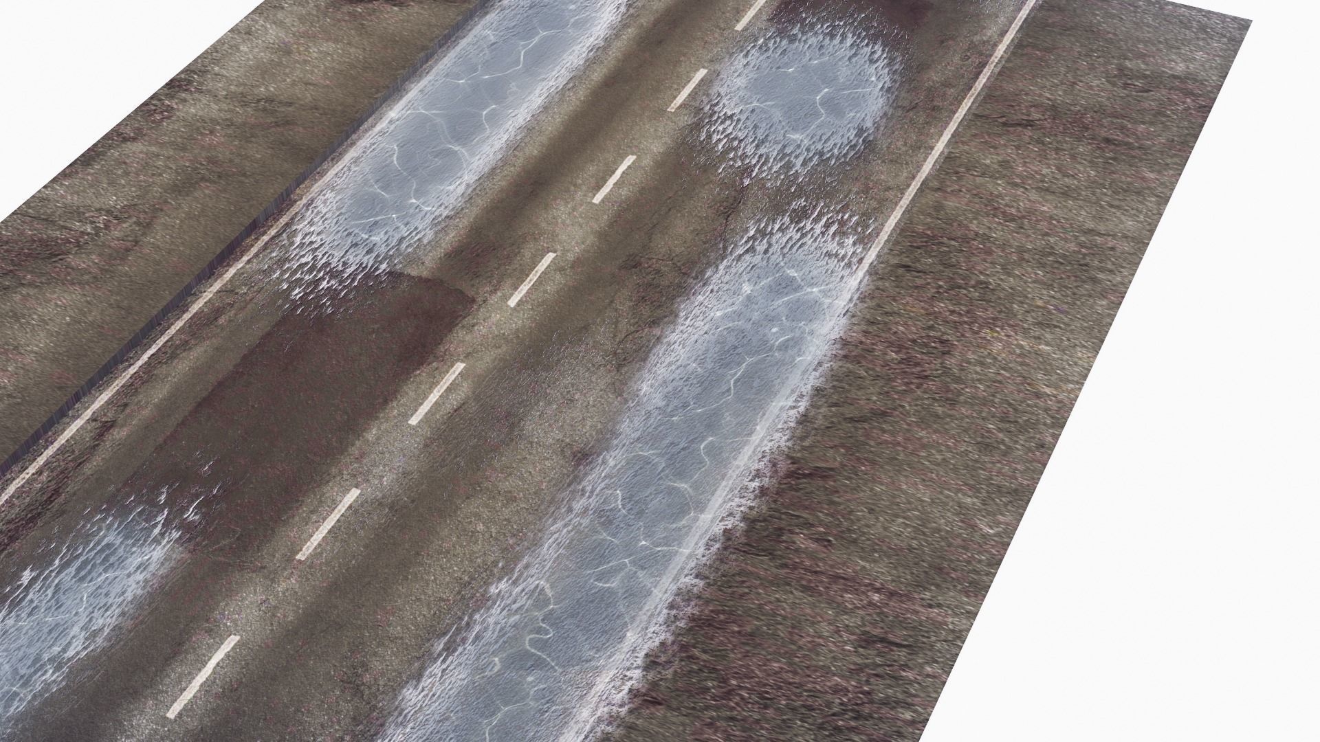 3D model Realistic Road with puddles VR / AR / low-poly | CGTrader