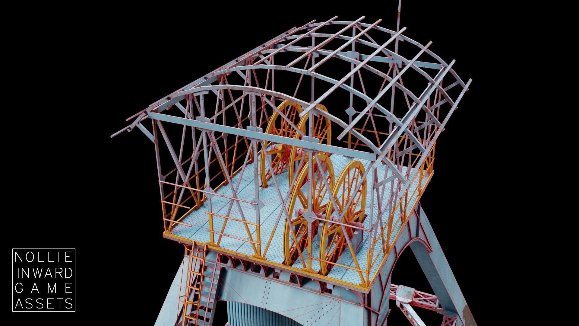 3D model Coal Mine Shaft Tower - KWK Polska II VR / AR / low-poly ...