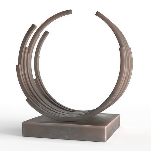 Modern Decorative Abstract Bronze Art Sculpture 05 3D model | CGTrader