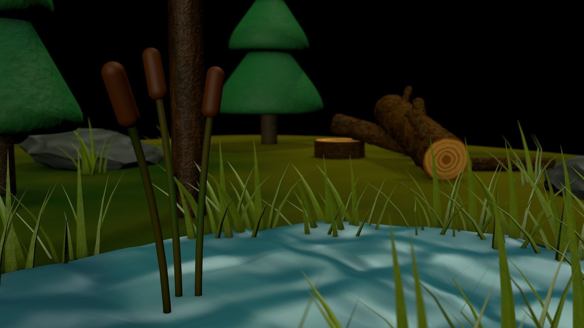 3D model cartoon low-poly forest pack VR / AR / low-poly | CGTrader