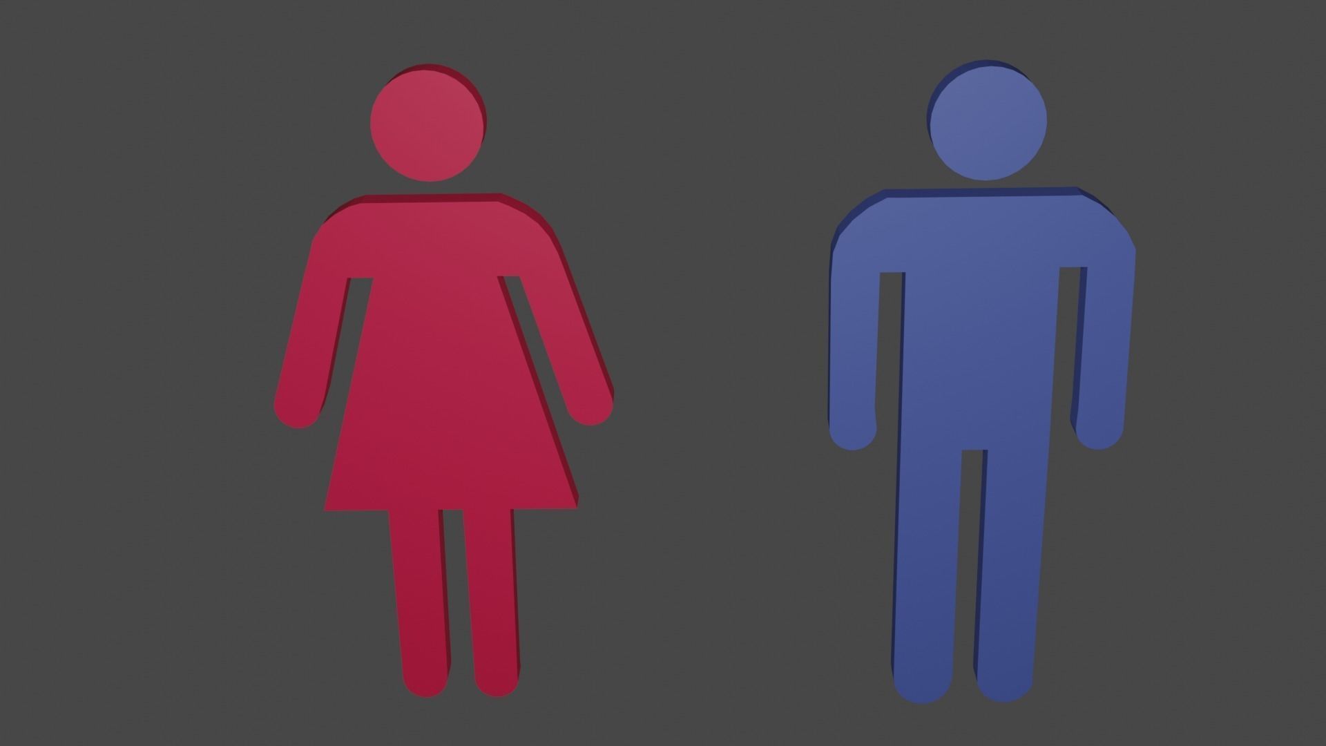 3D model Bathroom Sign People VR / AR / low-poly | CGTrader