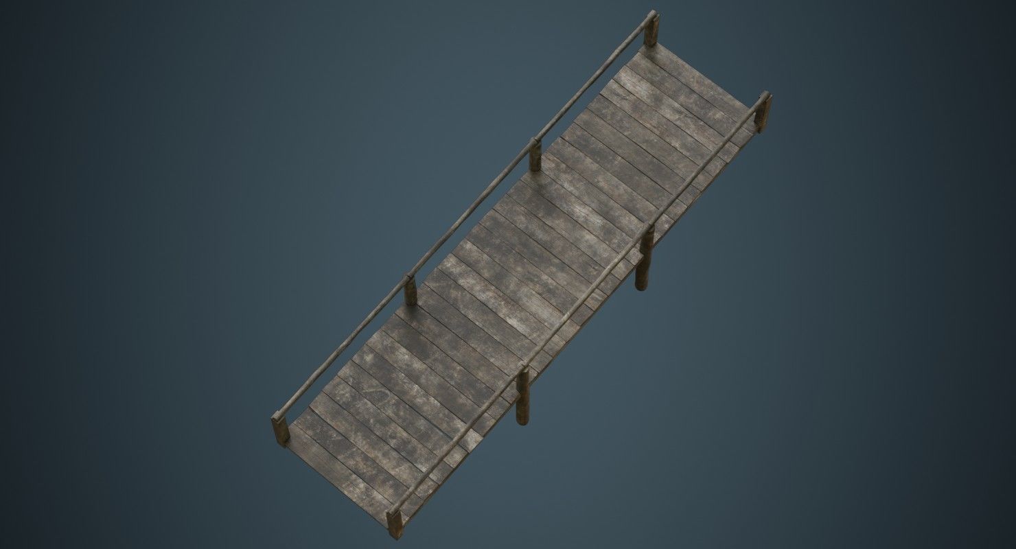 3D model Plank Bridge 2B VR / AR / low-poly | CGTrader