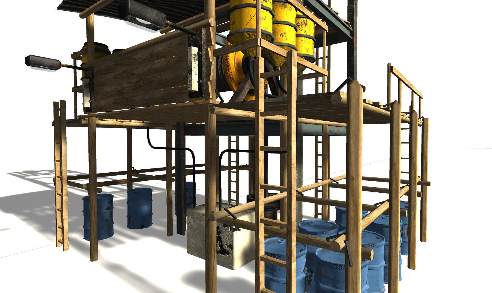 3D model Oil Rig Tower VR / AR / low-poly | CGTrader