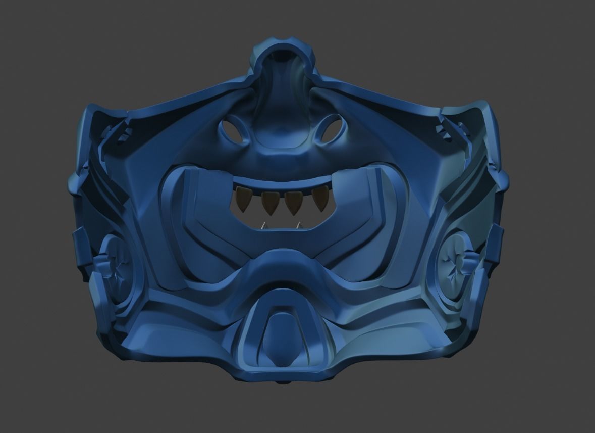 Sub Zero Samurai mask for face Mortal Kombat 11 Injustice 2 3D model 3D ...