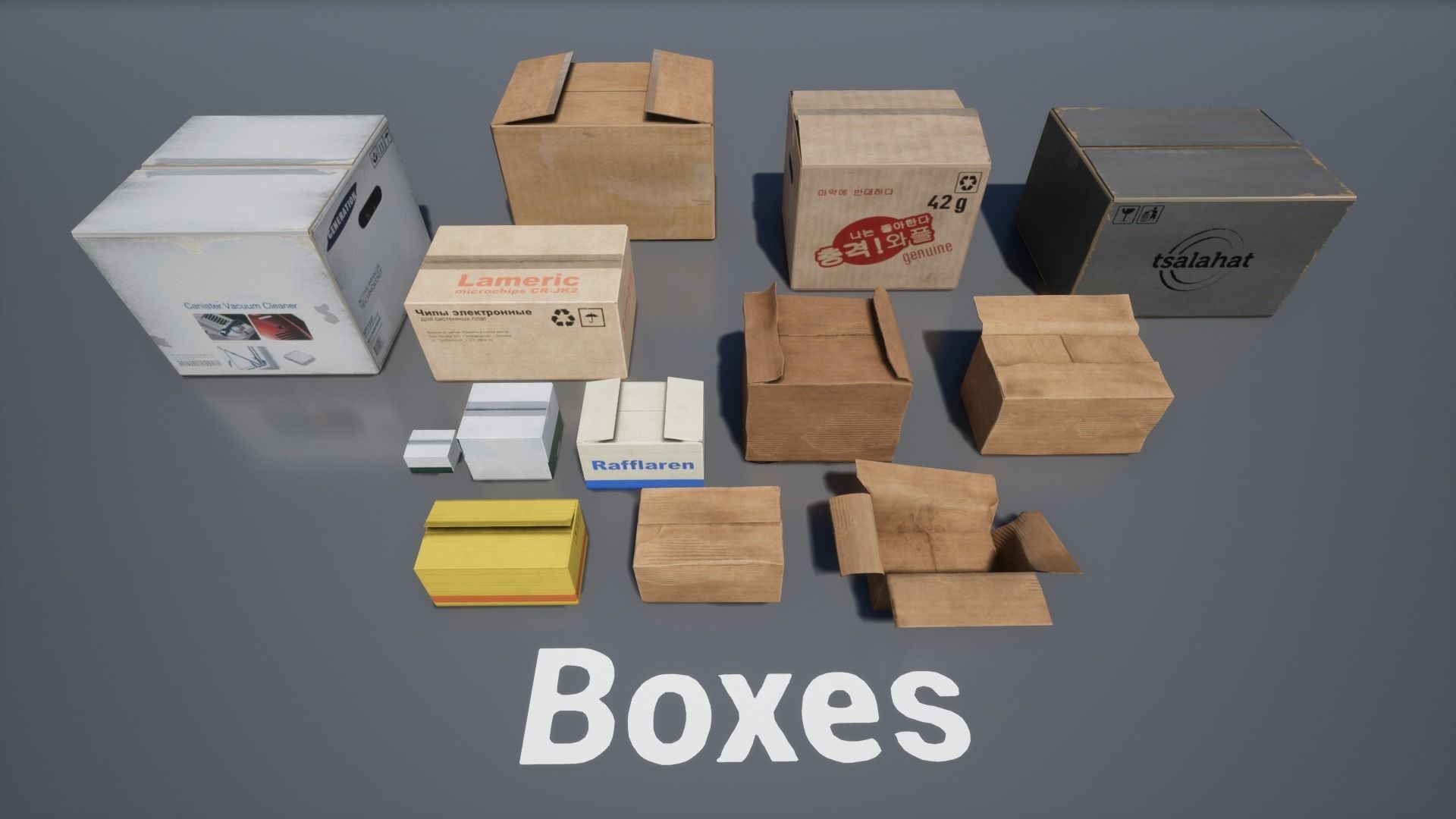 3D model Post Soviet Boxes UE4 VR / AR / low-poly | CGTrader