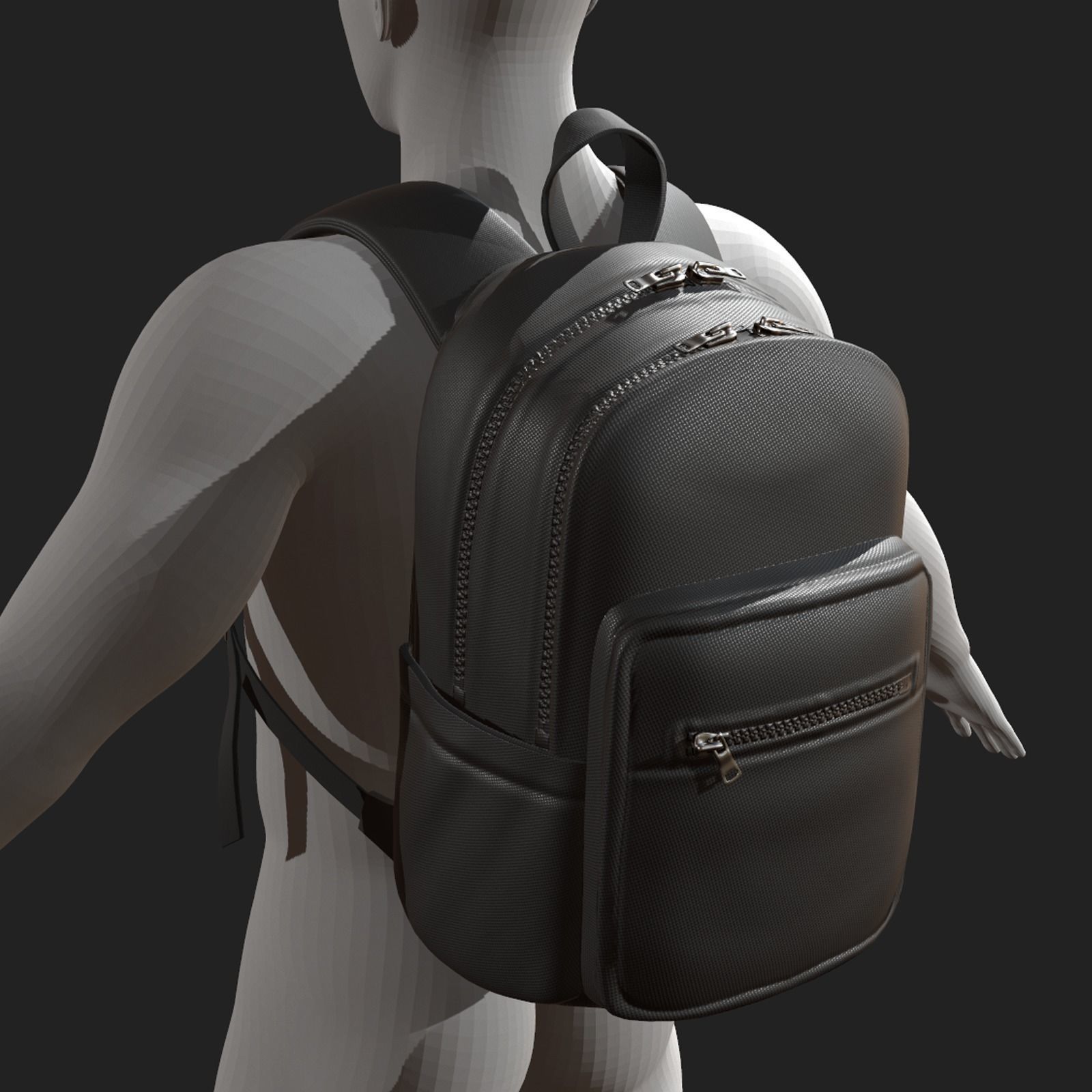 3D model Backpack Camping Generic military combat human fantasy VR / AR ...