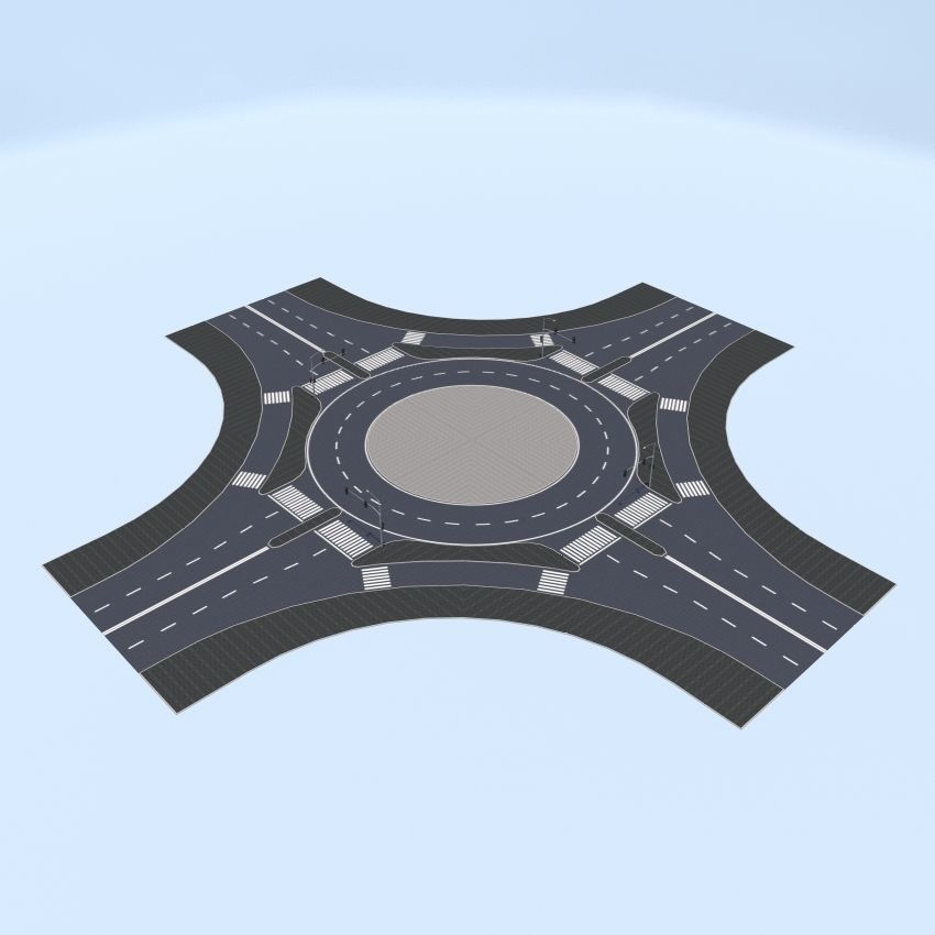 3D asset Roundabout | CGTrader