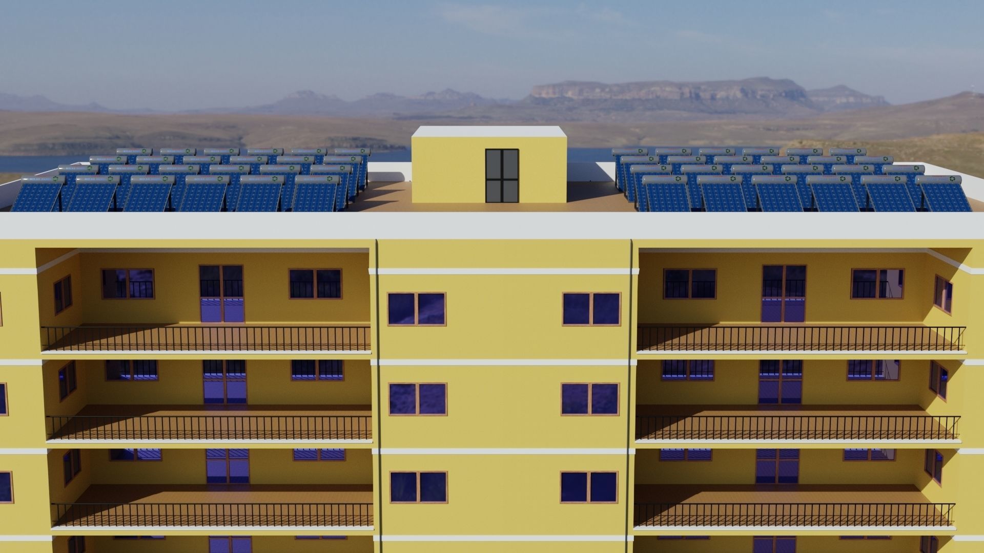 3D model Two realistic residential city building VR / AR / low-poly ...