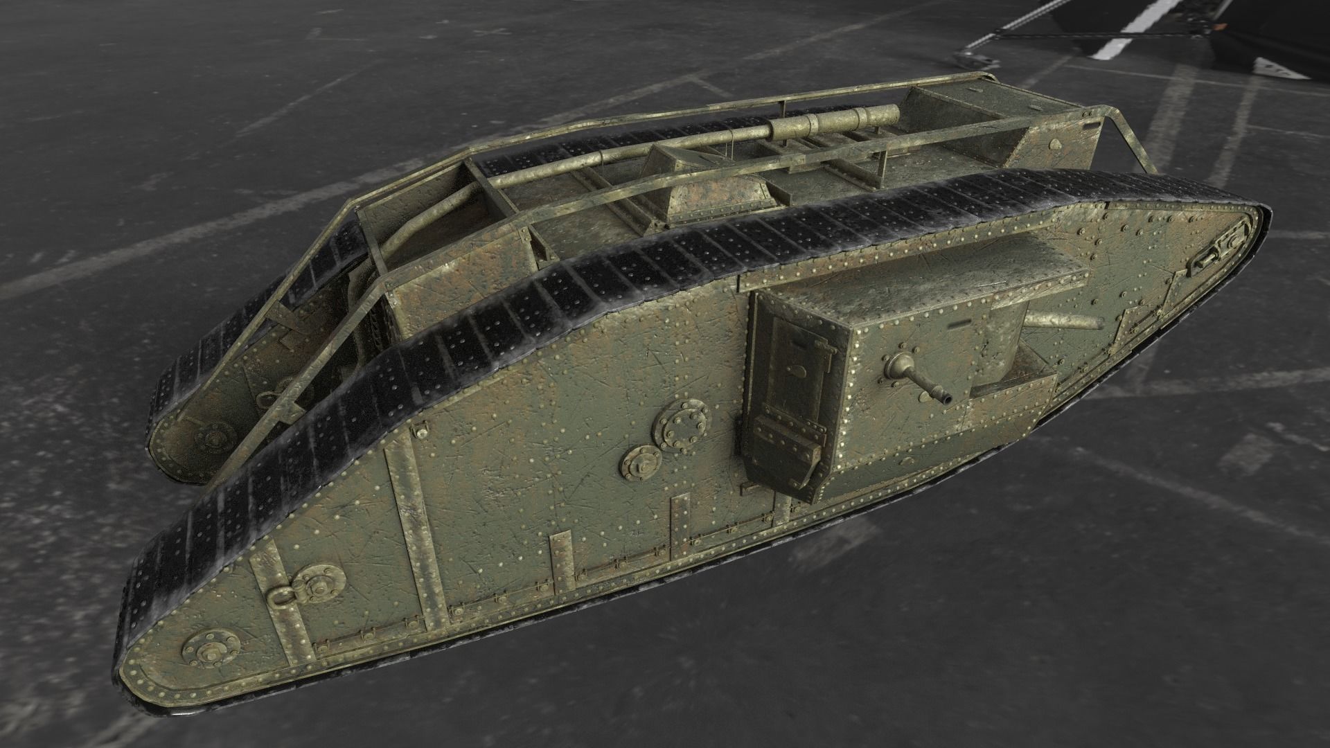 WW1 British Mark4 Tank 3D model | CGTrader