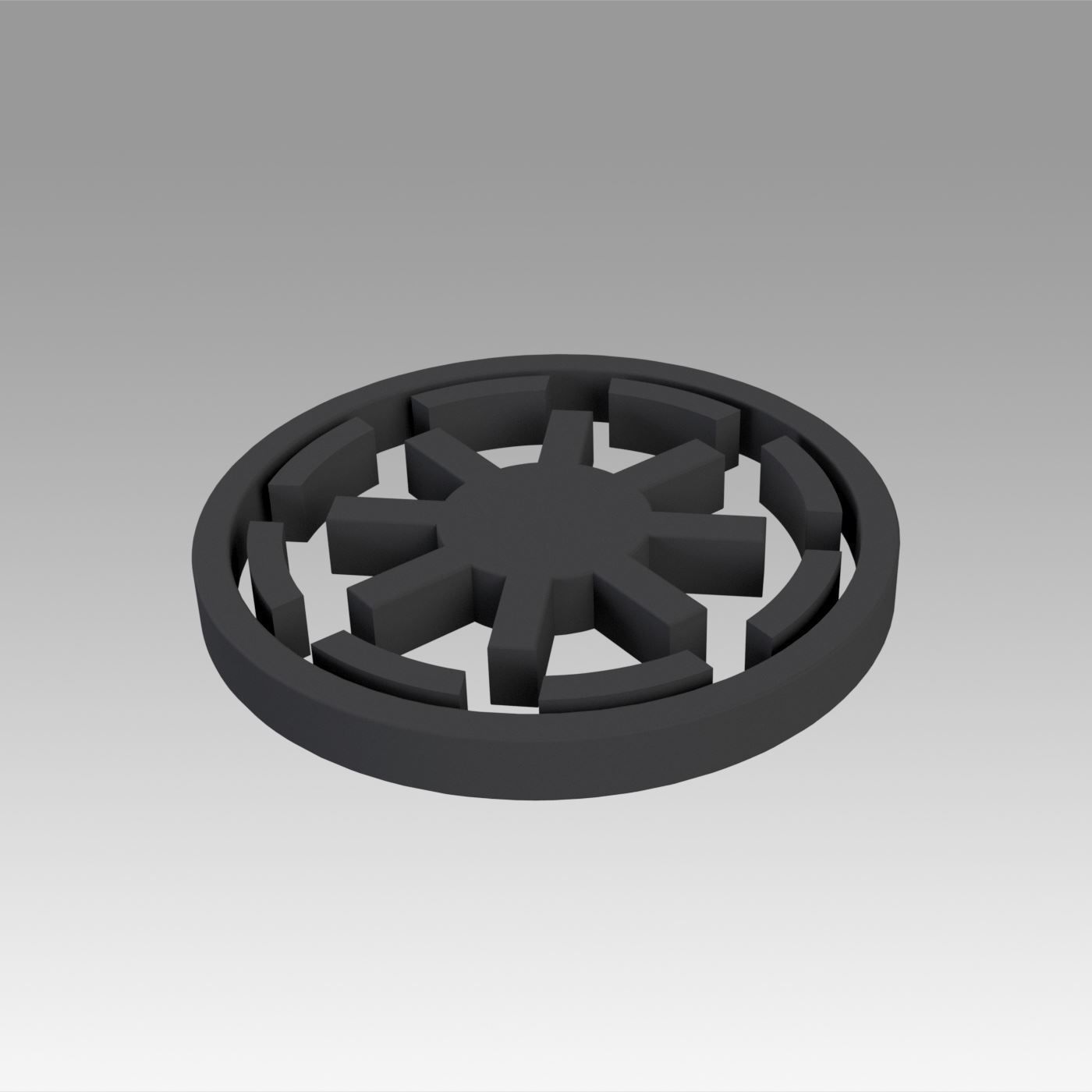 Galactic Republic Galactic Empire symbol logo 3D model 3D printable ...