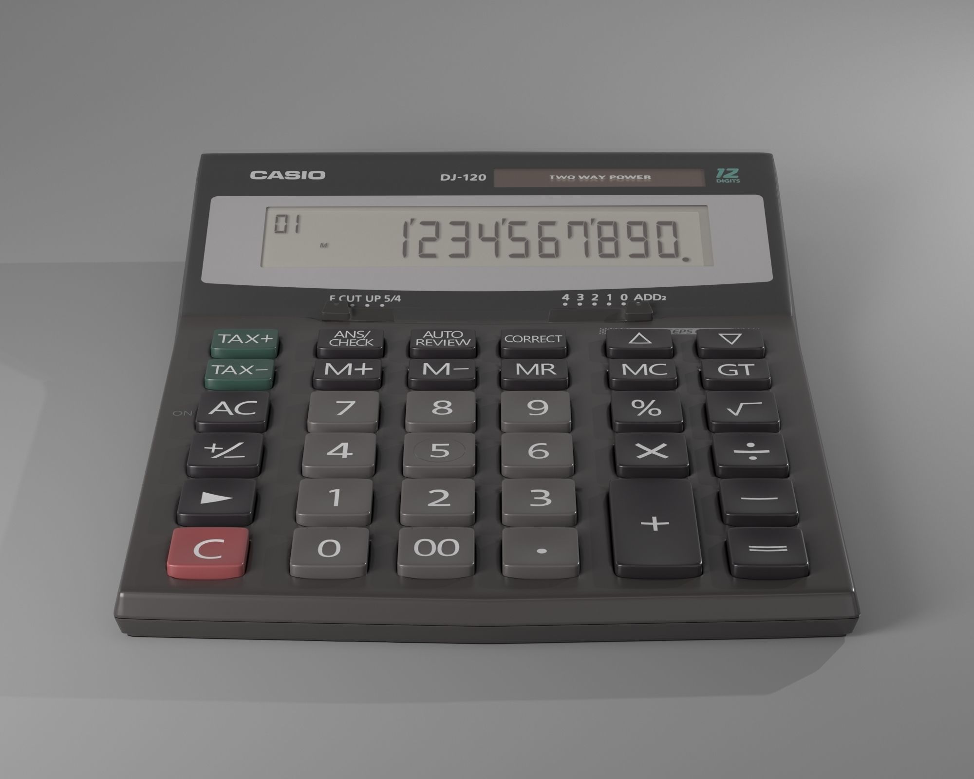 CASIO DJ-120 Calculator 3D model | CGTrader