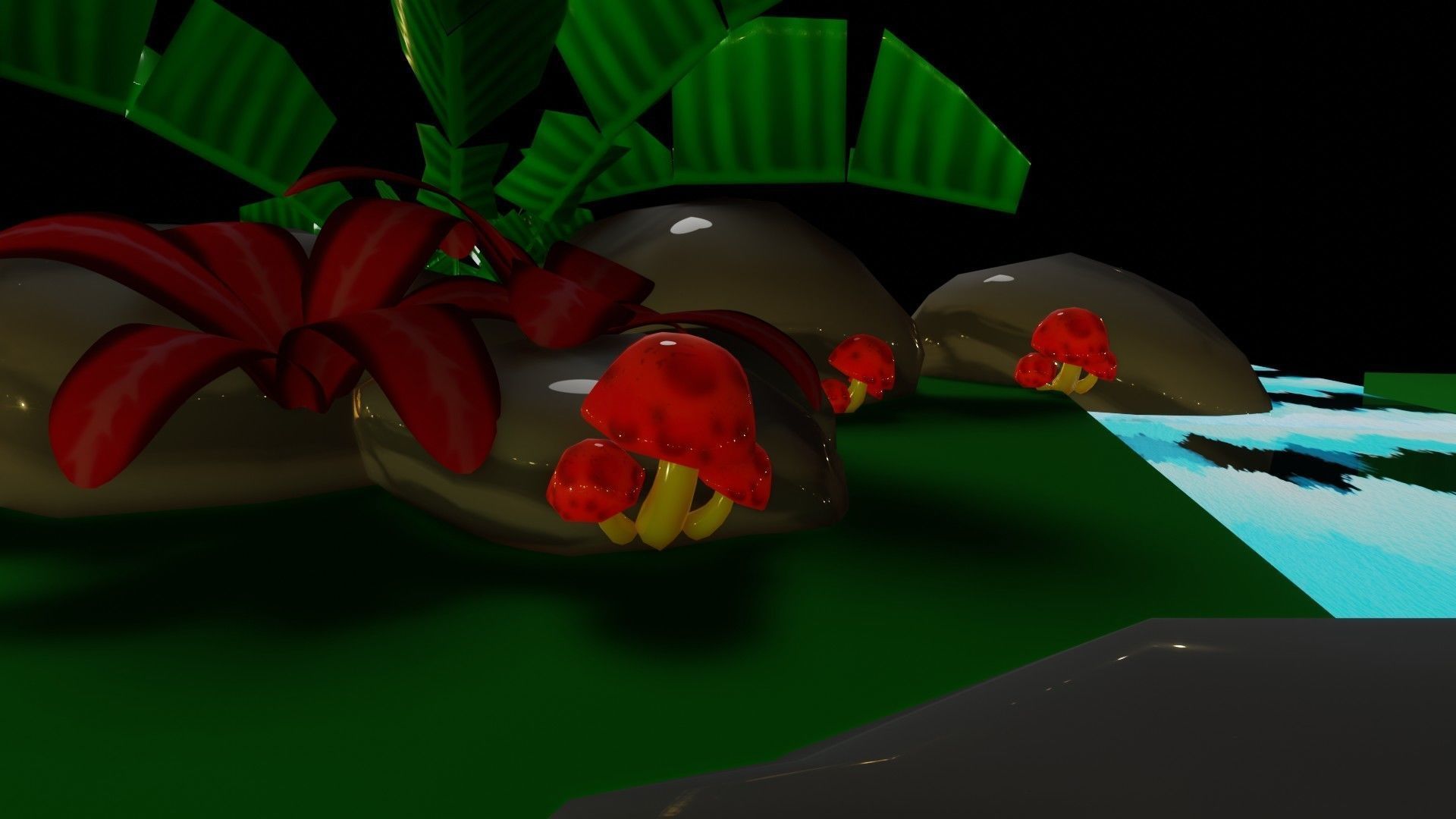 3D model Simple fantasy forest asset VR / AR / low-poly | CGTrader