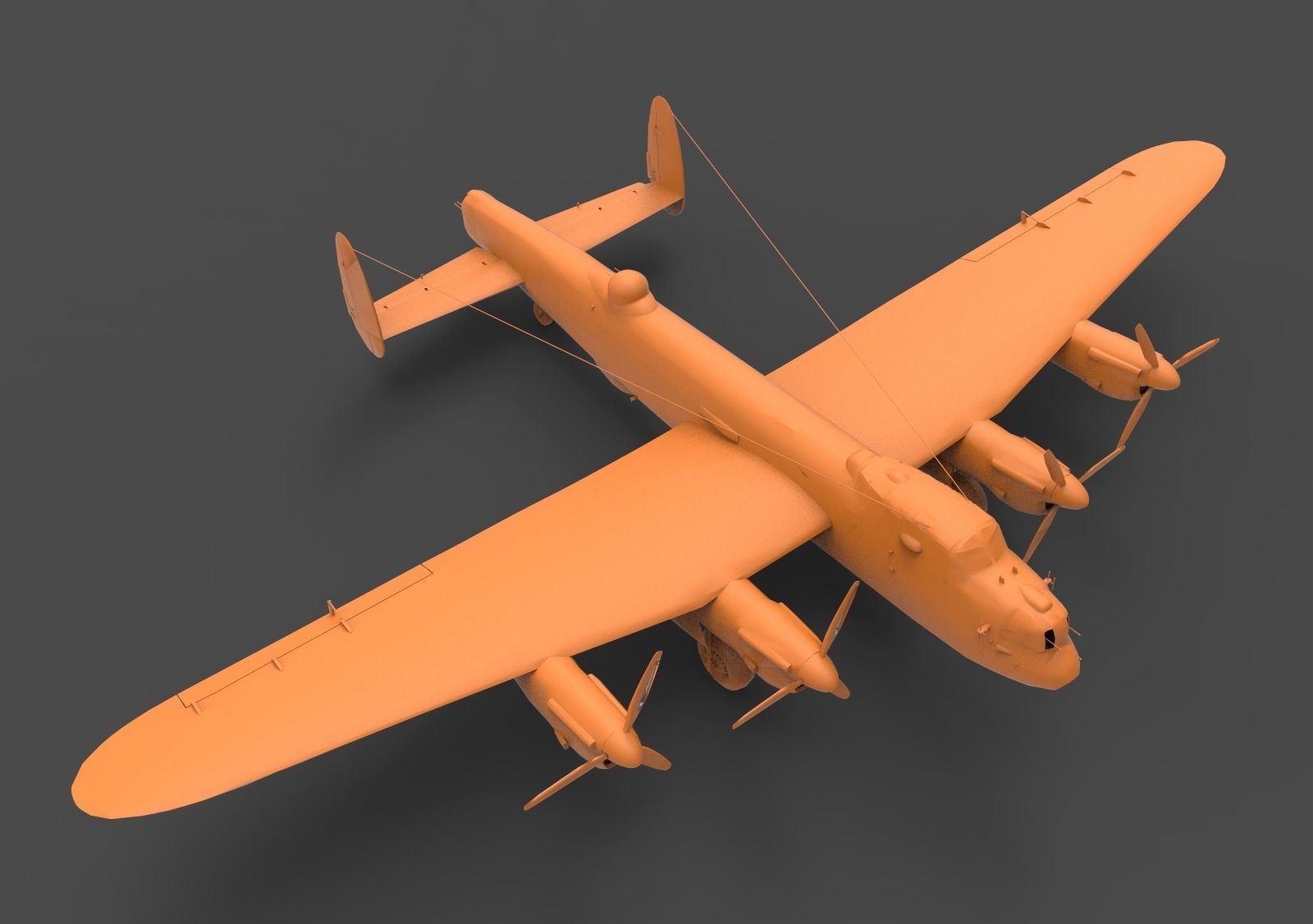 Avro Lancaster 3D model 3D printable | CGTrader