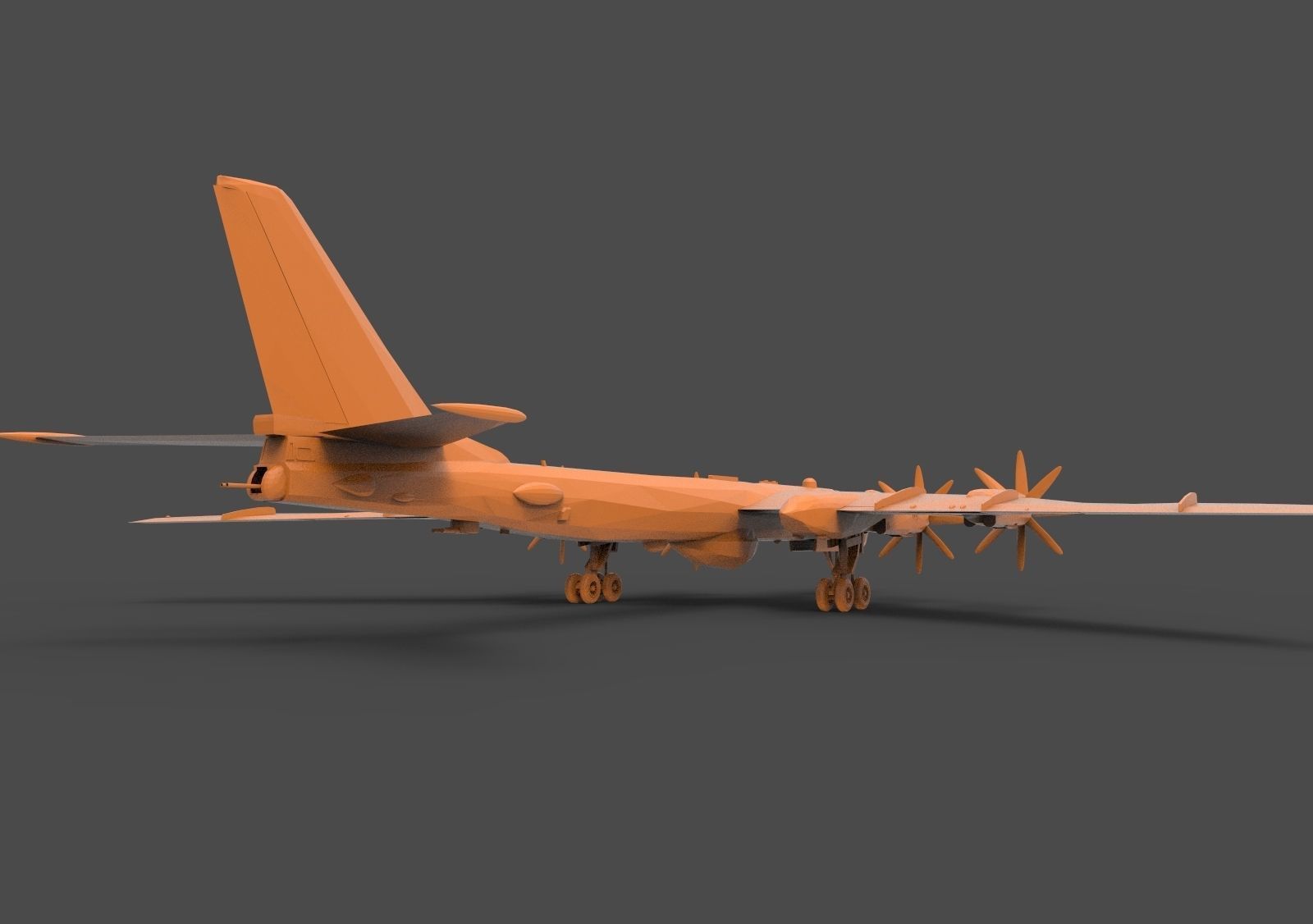 Tu-95M russian bomber plane 3D model 3D printable | CGTrader