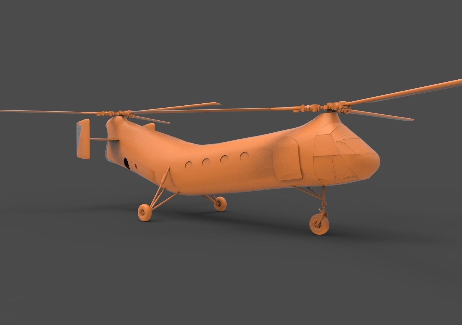Boeing Vertol H-21 3D model 3D printable | CGTrader