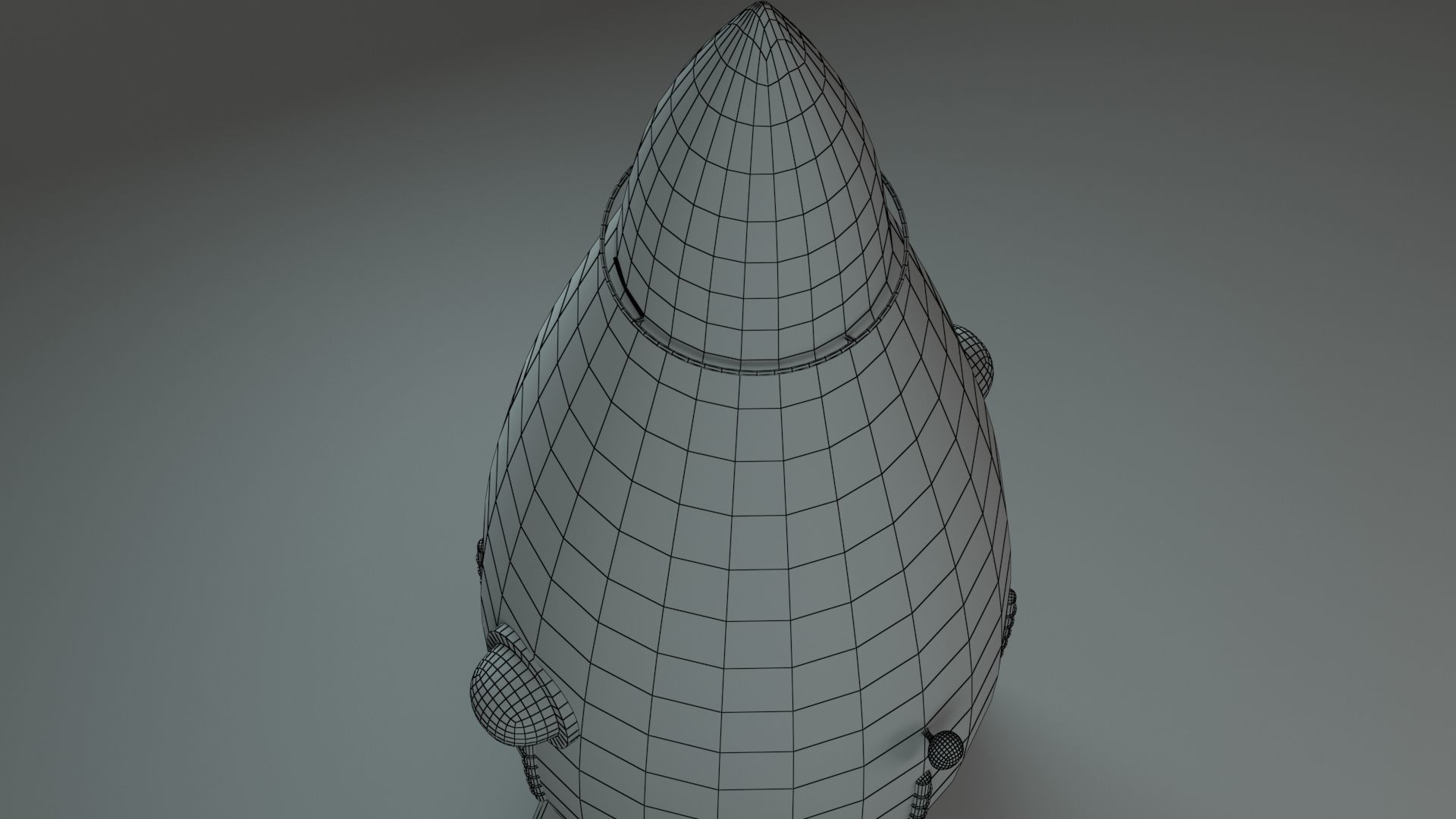 Rocketship V2 1950s style free VR / AR / low-poly 3D model | CGTrader