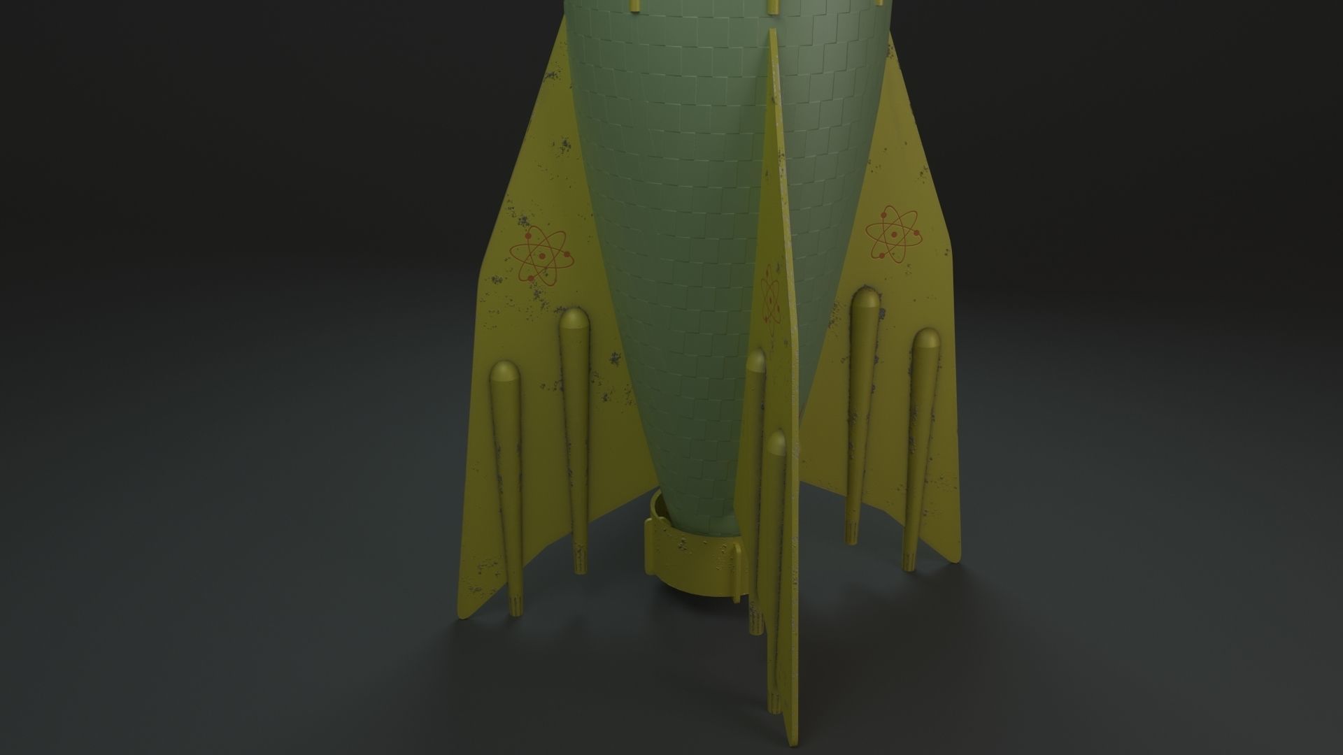 Rocketship V2 1950s style free VR / AR / low-poly 3D model | CGTrader