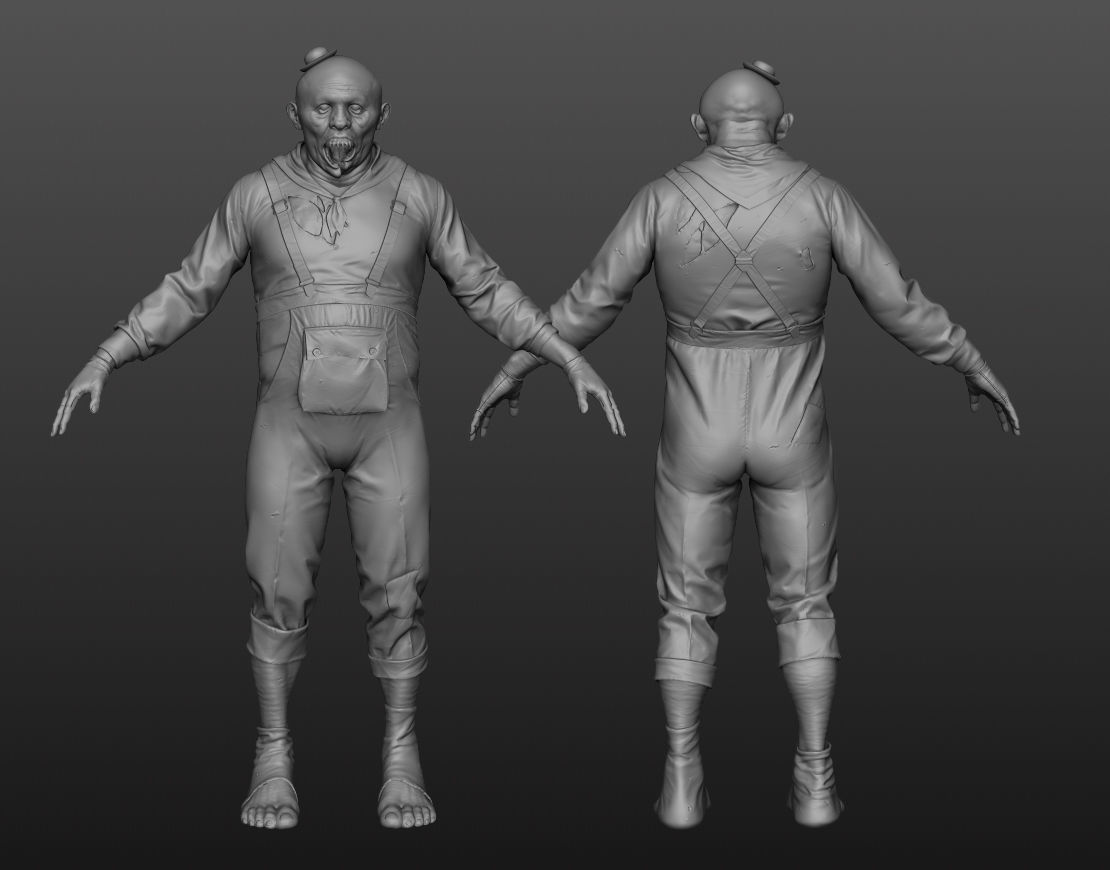 3D model Evil Mime VR / AR / low-poly rigged | CGTrader