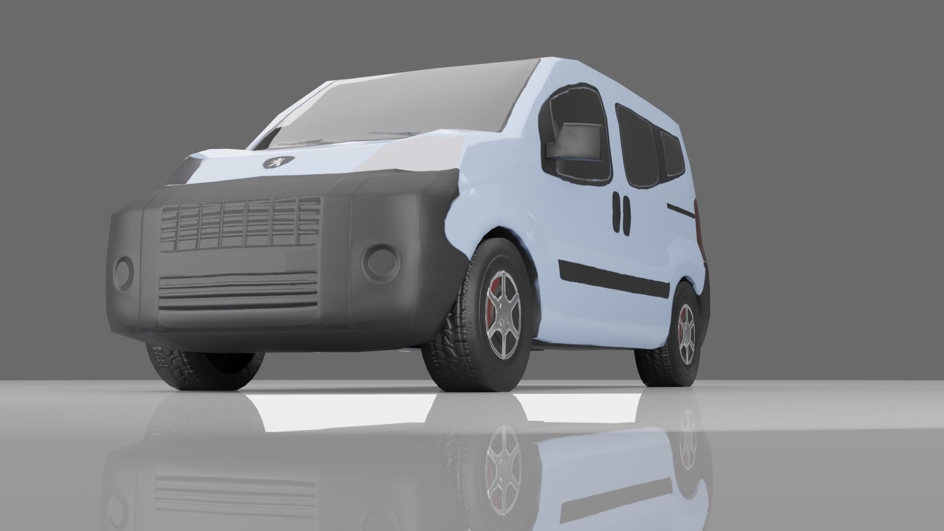 Low Poly Peugeot Bipper free VR / AR / low-poly 3D model | CGTrader
