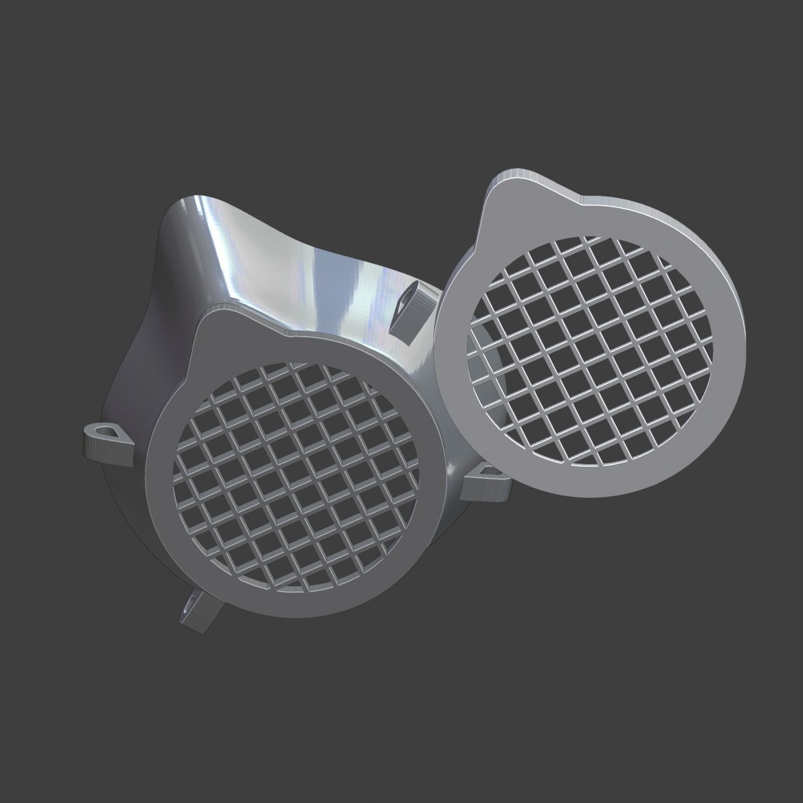 Slim Reusable Air Mask Respirator 3D model 3D printable | CGTrader